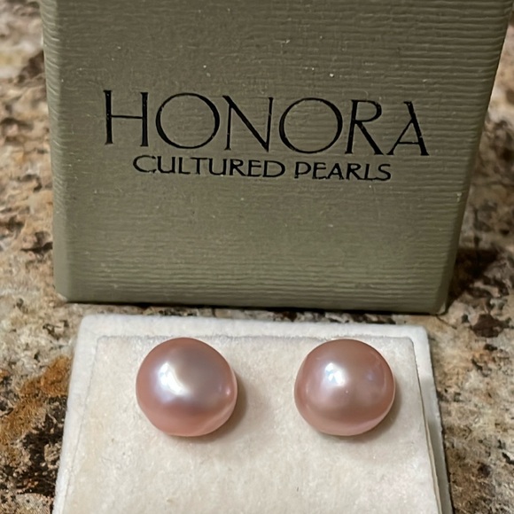 Honora | Jewelry | Honora Cultured Pearls 925 Sterling Silver Post Pink ...